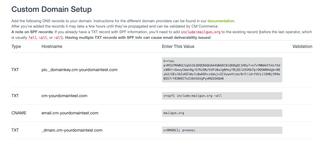 Domain Authentication